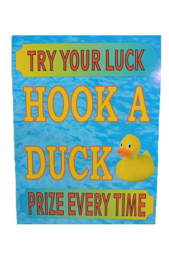 Hook A Duck Safety Sign Bouncy Castle Accessories For Sale Bouncy