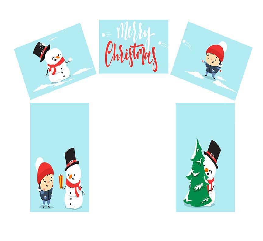 Christmas Themed Velcro Artwork Set Bouncy Castle Artwork For Sale Detachable Velcro Artwork